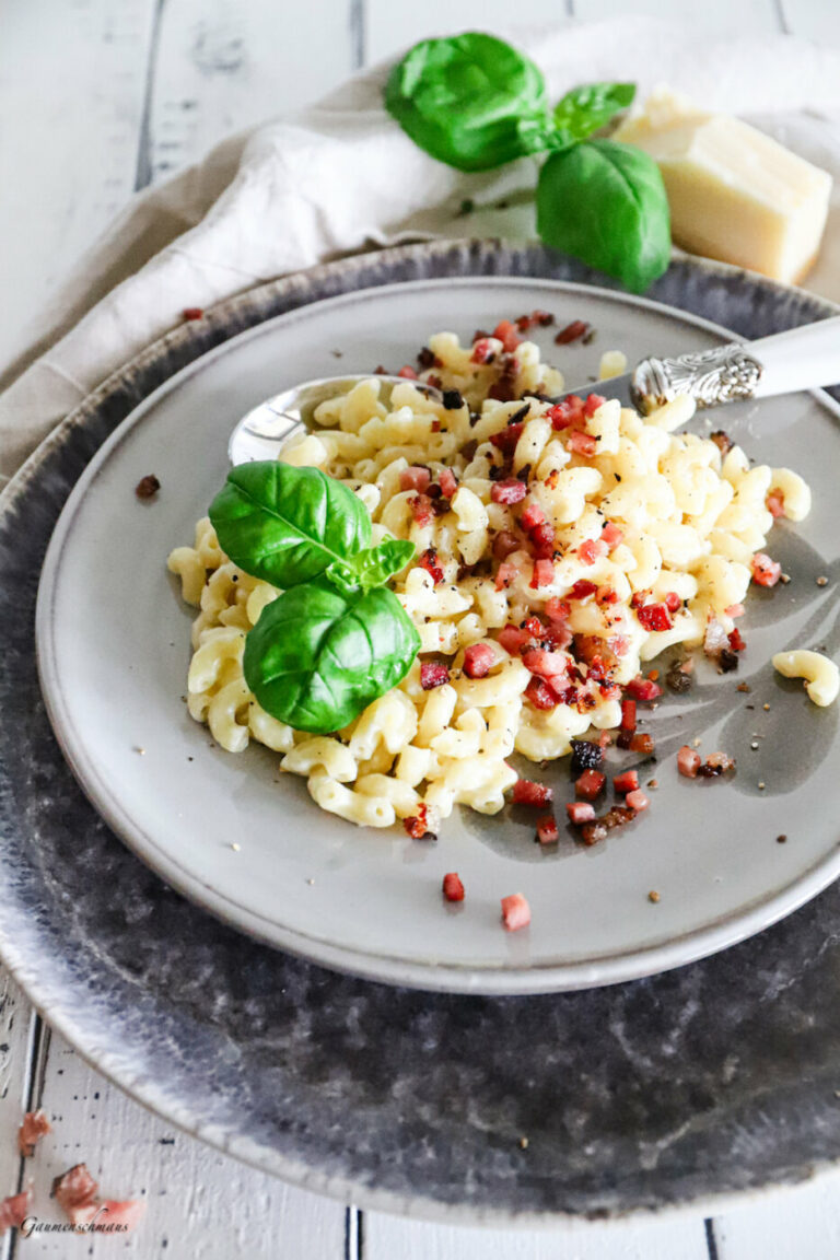 Mac’n Cheese mit Speck – Gaumenschmaus