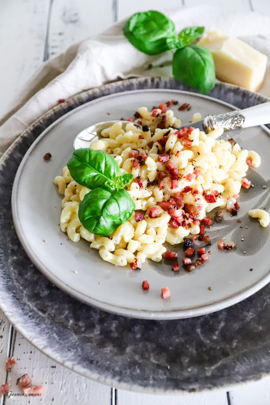 Mac’n Cheese mit Speck – Gaumenschmaus