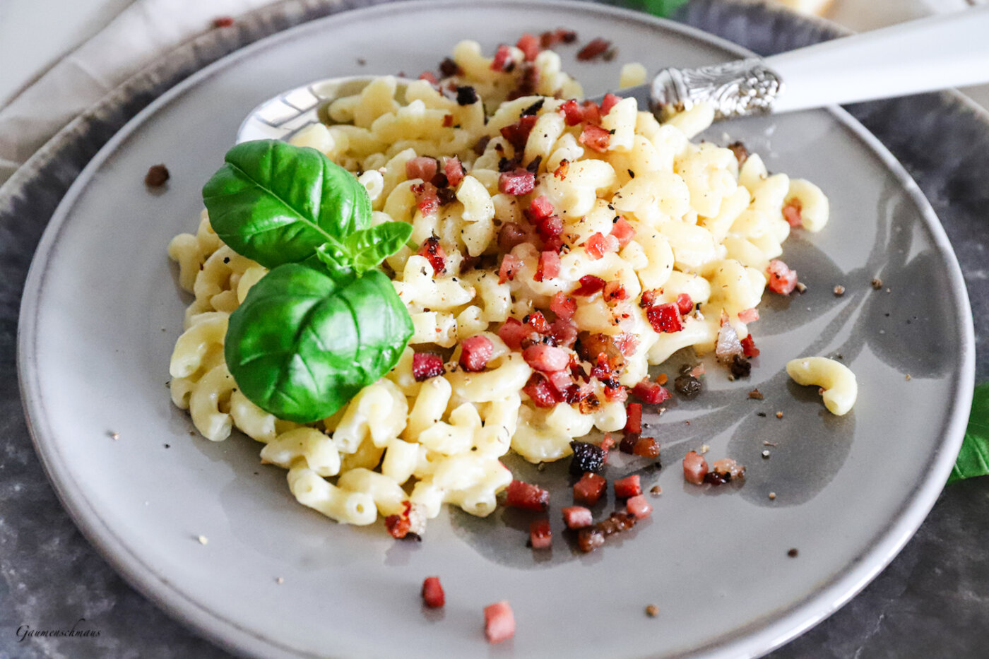 Mac’n Cheese mit Speck – Gaumenschmaus